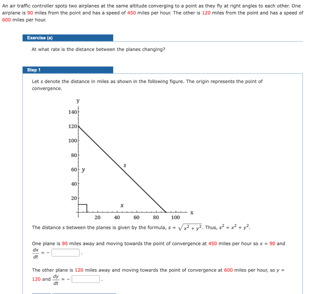 Solved air traffic controller spots two airplanes at the | Chegg.com