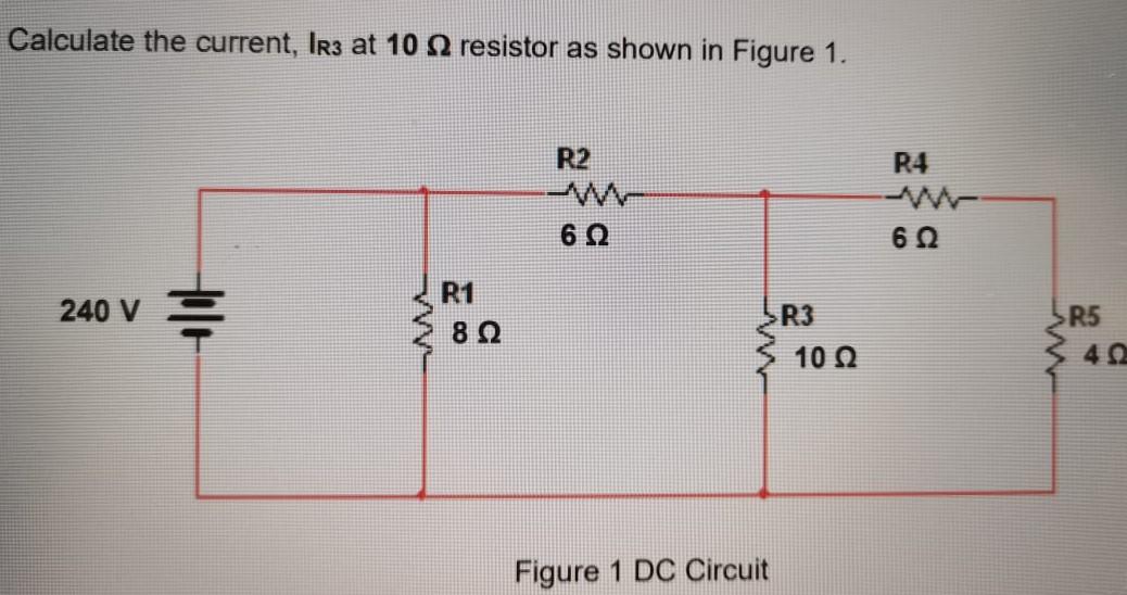 Solved Calculate the current, IR3 at 10 12 resistor as shown | Chegg.com