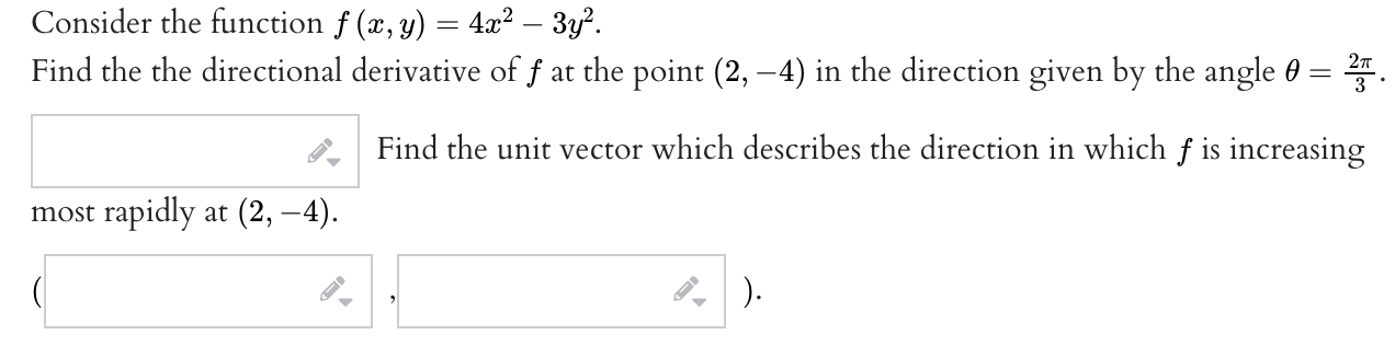 Solved Consider the function f (x, y) = 4x2 – 3y2. Find the | Chegg.com