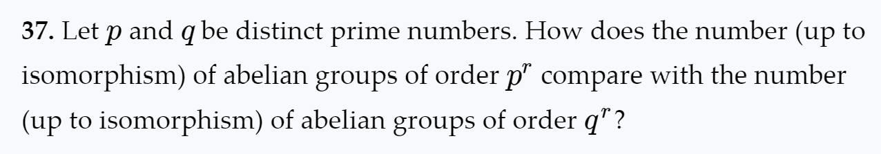 Solved 37. Let p and q be distinct prime numbers. How does | Chegg.com