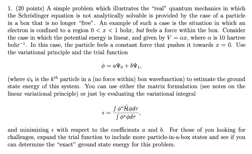 Solved A simple problem which illustrates the “real” quantum | Chegg.com