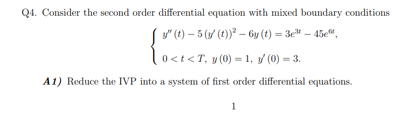 Solved Consider the second order differential equation with | Chegg.com