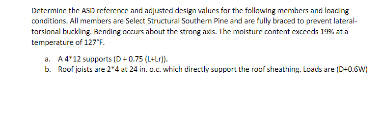 Solved Determine the ASD reference and adjusted design | Chegg.com