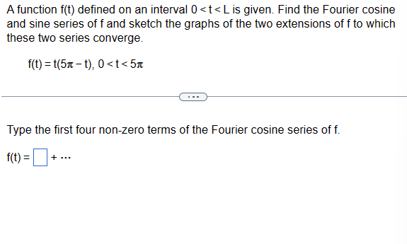 Solved A function f(t) defined on an interval 0 | Chegg.com