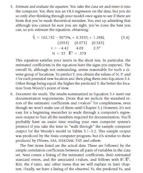 3.2 Using Regression Analysis to Pick Restaurant | Chegg.com