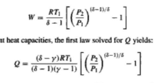 Solved Derive heat and work equations (attached image) for a | Chegg.com