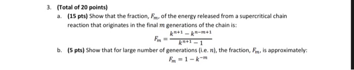 Solved (5 pts) Using the equation in Q3b, calculate the | Chegg.com