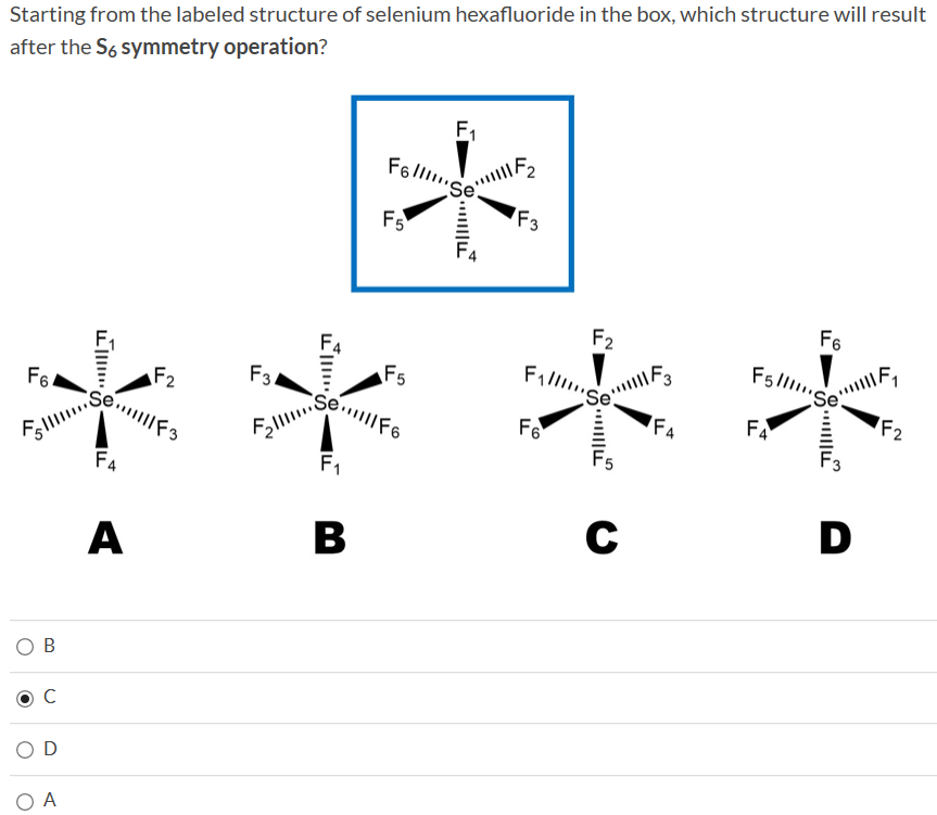 Solved Starting from the labeled structure of selenium | Chegg.com