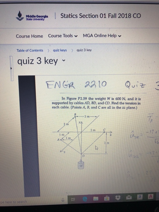 Solved Middle State University deoge Statics Section 01 Fall | Chegg.com