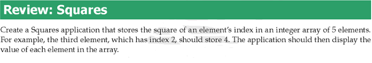 Solved Review: Squares Create a Squares application that | Chegg.com