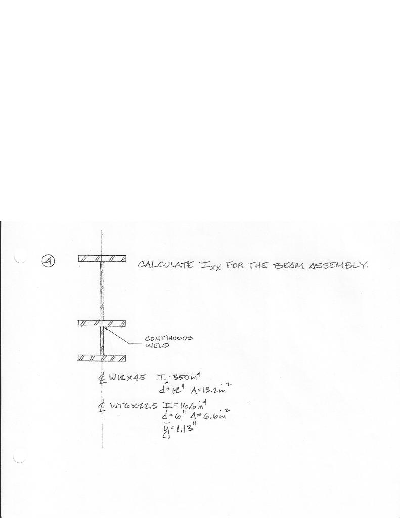 Solved CALCULATE Ixx FOR THE BEAM ASSEMBLY CONTINUO05 المرا | Chegg.com