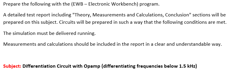 Solved Prepare the following with the (EWB - Electronic | Chegg.com