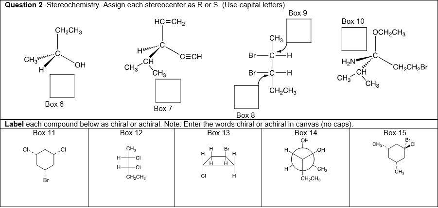 Solved Question 2. Stereochemistry. Assign each stereocenter | Chegg.com