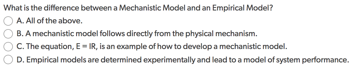 Solved What is the difference between a Mechanistic Model | Chegg.com