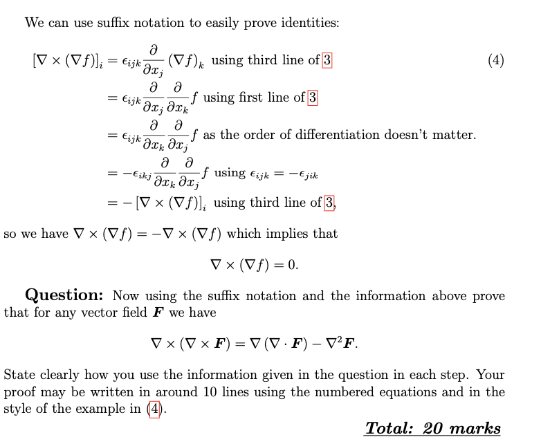 Solved Question 4: Suffix Notation and Applications (20 | Chegg.com