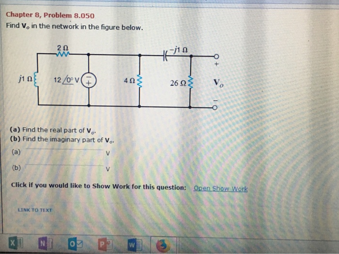 Solved Chapter 8, Problem 8.050 Find Vo in the network in | Chegg.com
