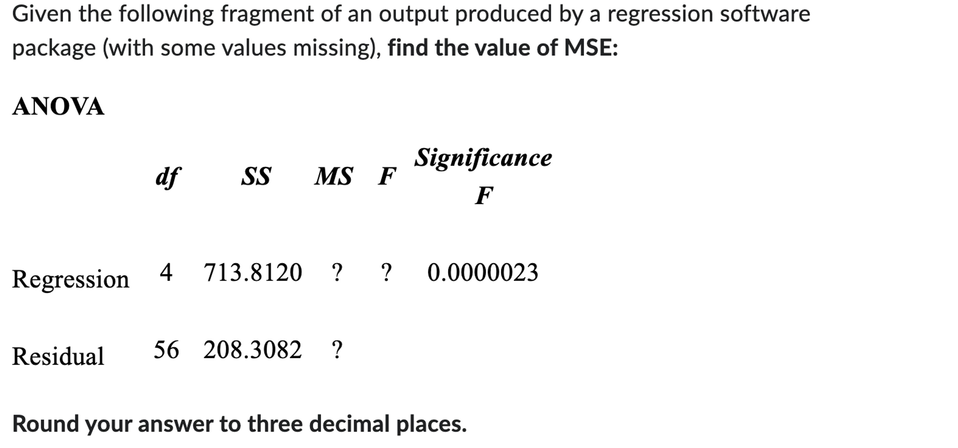 Solved Given the following fragment of an output produced by | Chegg.com