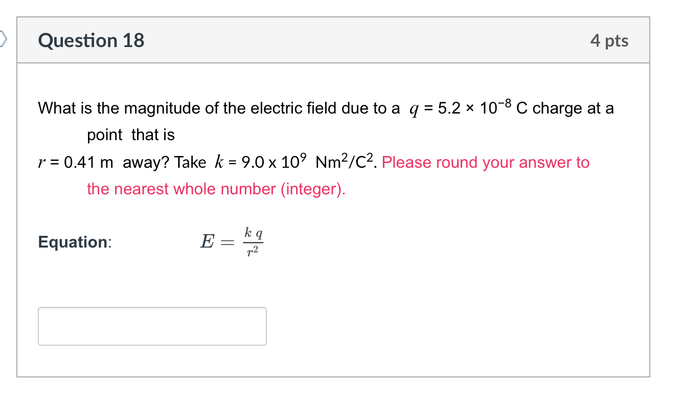 Solved What is the magnitude of the electric field due to a | Chegg.com