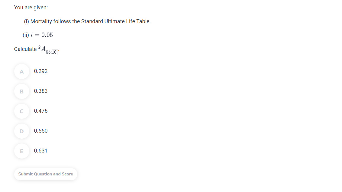 Solved You are given:(i) ﻿Mortality follows the Standard | Chegg.com