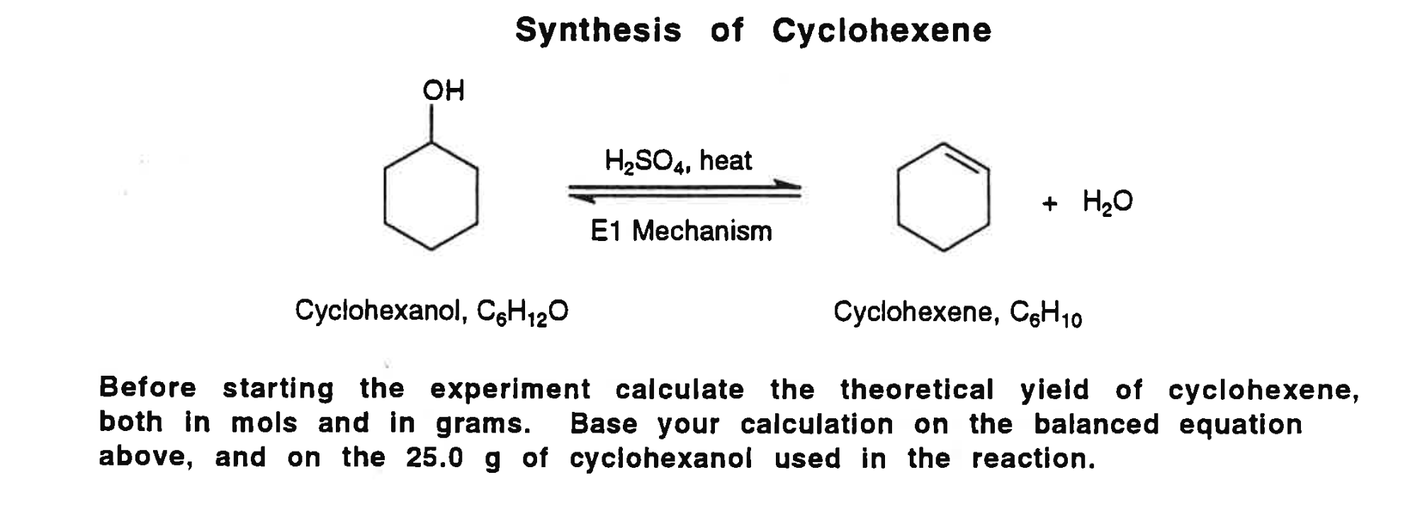 Solved Synthesis of Cyclohexene Cyclohexanol, C6H12O | Chegg.com