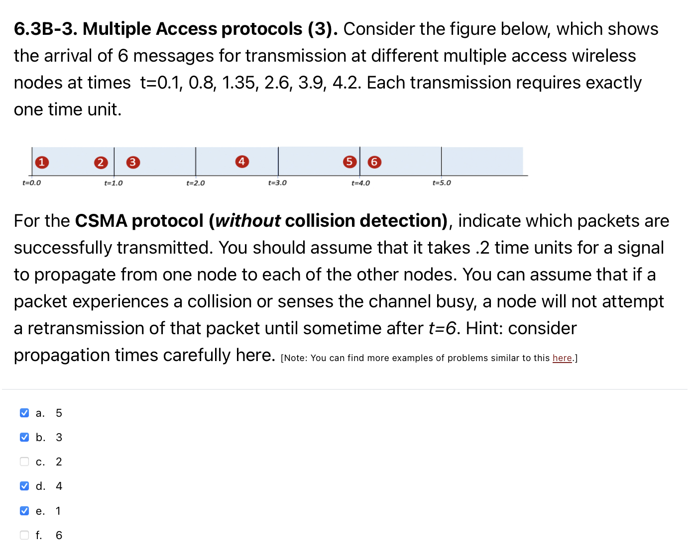 Solved 6.3B-3. Multiple Access protocols (3). Consider the | Chegg.com