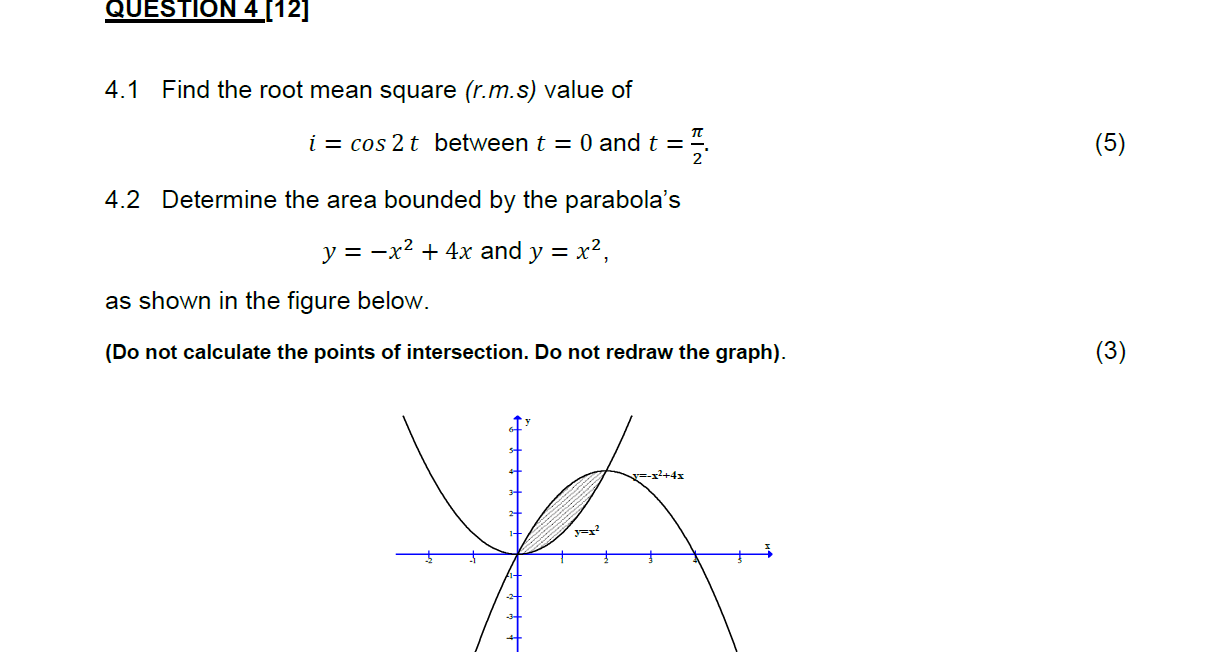 Solved 4.1 Find the root mean square (r.m.s) value of | Chegg.com