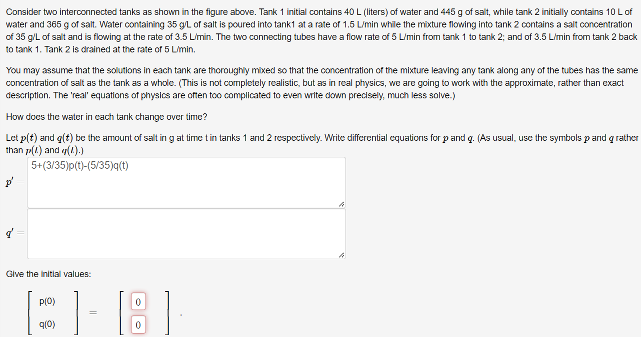 Solved Consider two interconnected tanks as shown in the | Chegg.com