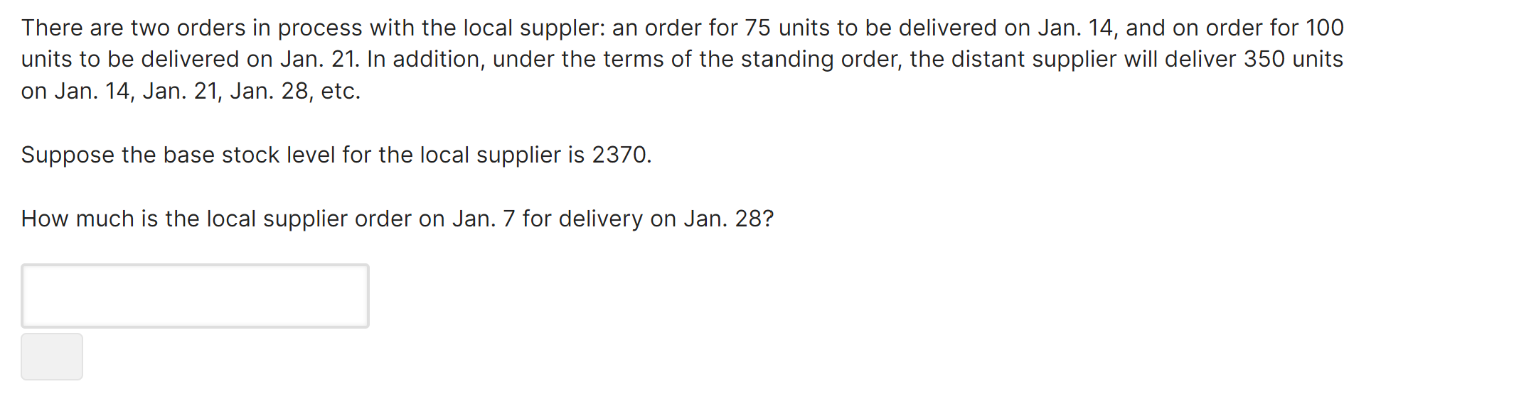 Suppose we have two ways to source a product. One way | Chegg.com