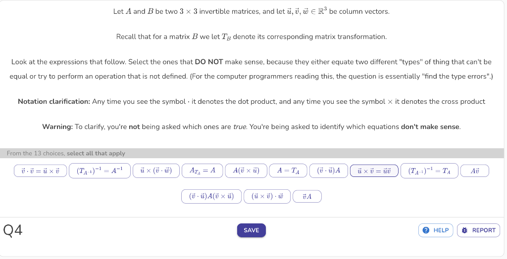 Solved Let A and B be two 3×3 invertible matrices, and let | Chegg.com