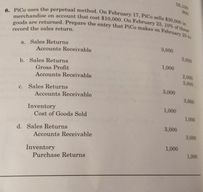 Solved perpetual method. On February 17, PiCo sells $30 | Chegg.com