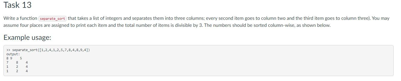 Solved Write a function that takes a list of integers and | Chegg.com