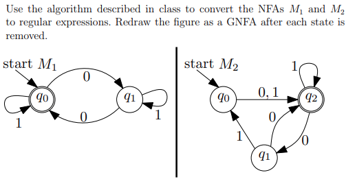 Solved Use the algorithm described in class to convert the | Chegg.com