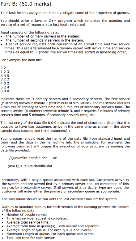 Solved to be in java and collections queue class can be used | Chegg.com