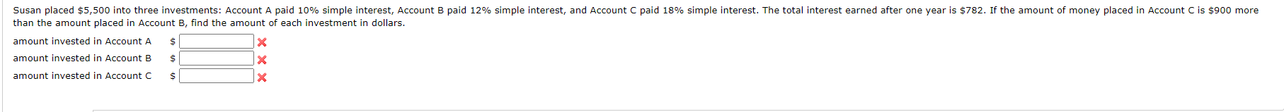 Solved than the amount placed in Account B, find the amount | Chegg.com