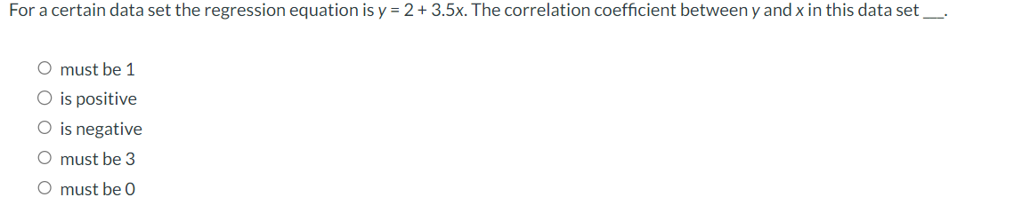 Solved For a certain data set the regression equation is | Chegg.com