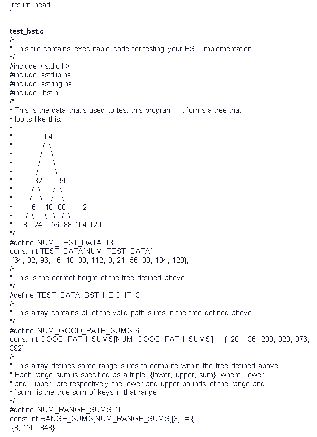 Please help me with the FIXME portions of bst.c. | Chegg.com