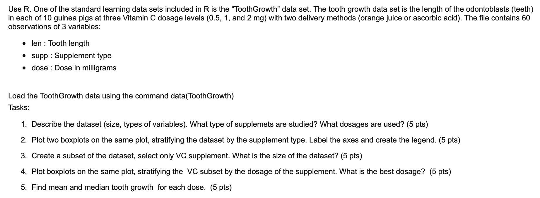 Solved Use R. One of the standard learning data sets | Chegg.com