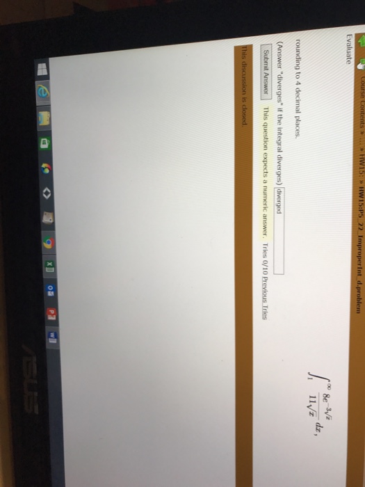 Solved Ev rounding to 4 decimal places. (Answer "diverges" | Chegg.com
