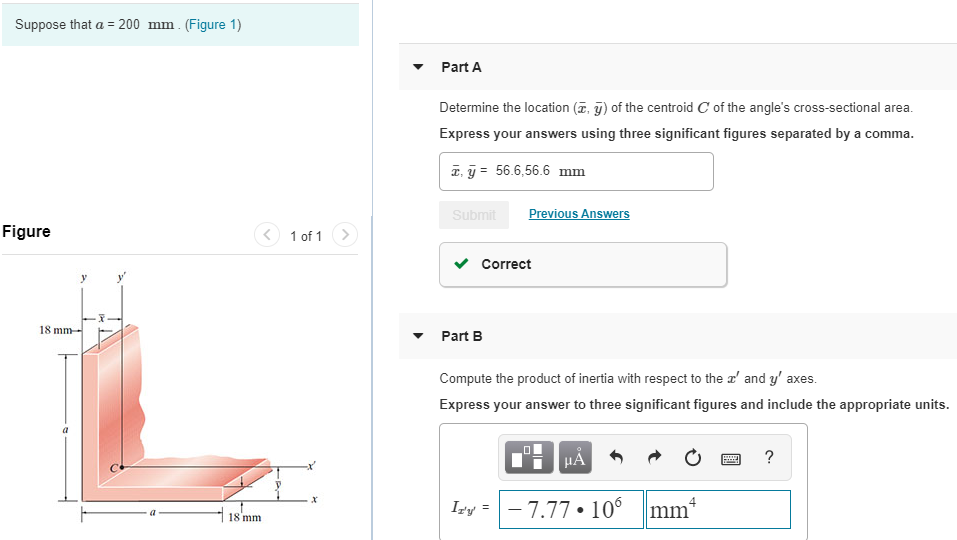 Solved Suppose that a = 200 mm. (Figure 1) Part A Determine | Chegg.com