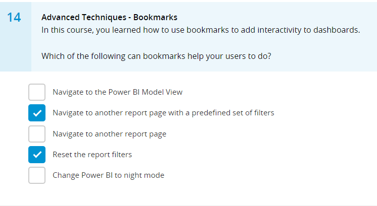 Solved 14 Advanced Techniques - Bookmarks In this course, | Chegg.com