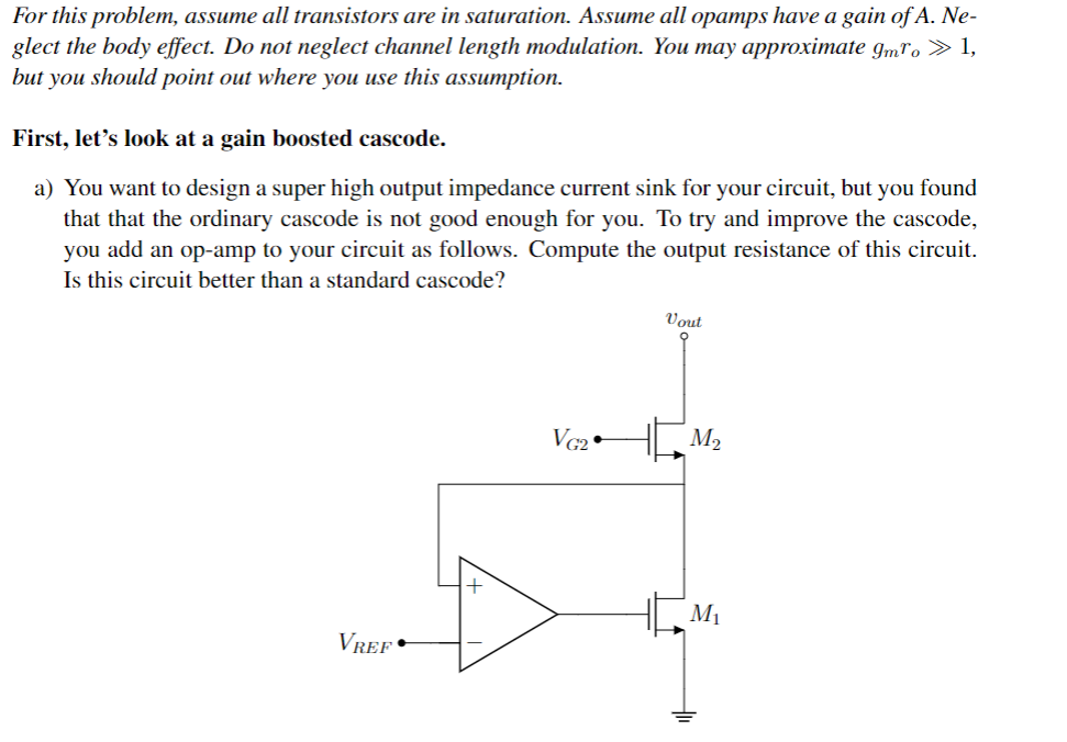 Solved For this problem, assume all transistors are in | Chegg.com