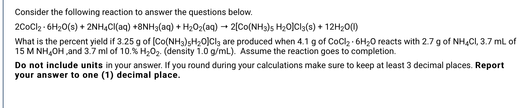 Solved Consider the following reaction to answer the | Chegg.com