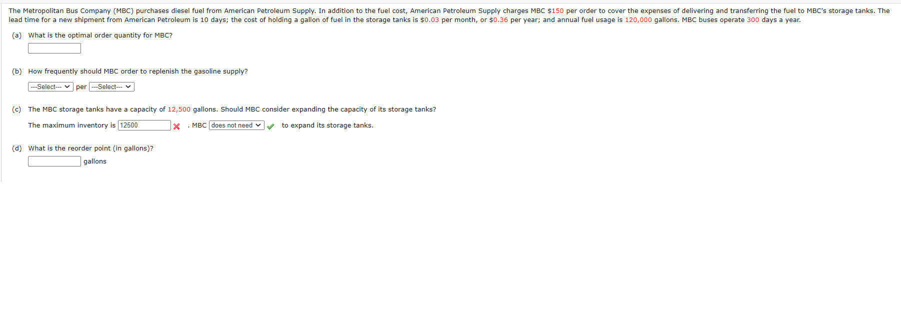 Solved (a) What is the optimal order quantity for MBC? (b) | Chegg.com