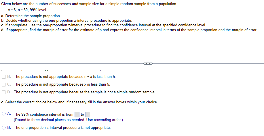 Solved Given below are the number of successes and sample | Chegg.com