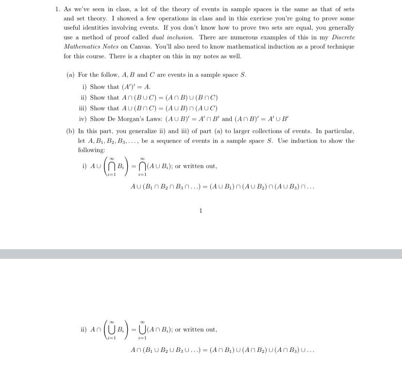 Solved 1. As we've seen in class, a lot of the theory of | Chegg.com