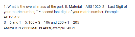 Solved Q1. Create the part shown in FIGURE Q1 using | Chegg.com