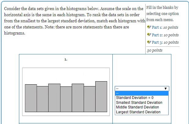 Solved Consider the data sets given in the histograms below. | Chegg.com