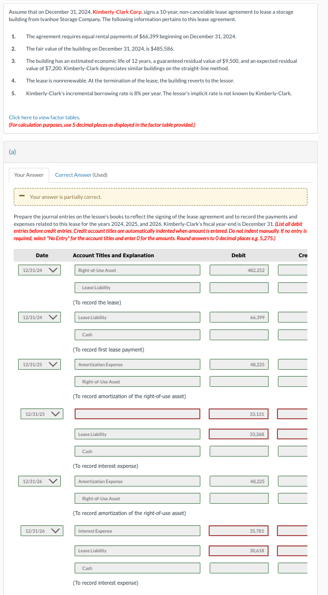 Solved Assume that on December 31, 2024, Kimberly-Clark | Chegg.com