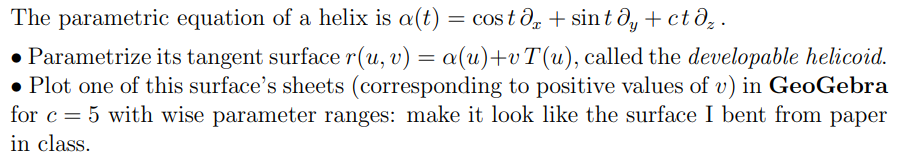 The parametric equation of a helix is | Chegg.com