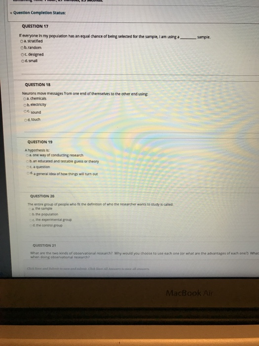 Solved Question Completion Status QUESTION 17 If everyone in | Chegg.com